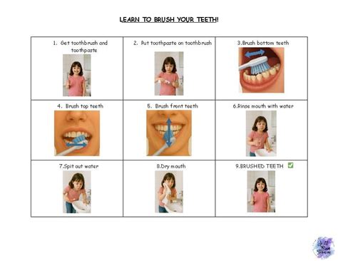 Girl Brushing Teeth Task Analysis By Wright Bloom Resources Tpt