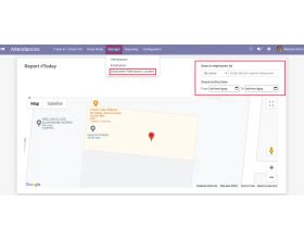 Odoo Employee Attendance Geolocation WebKul