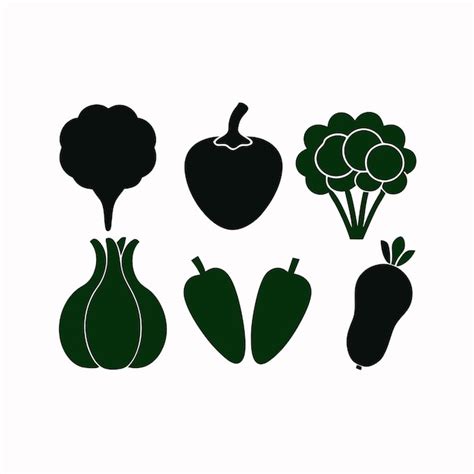 Premium Vector A Collection Of Vegetables Including Broccoli