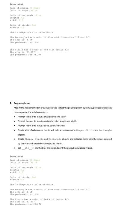 Solved Lab Exercise According To The Following Her Shape