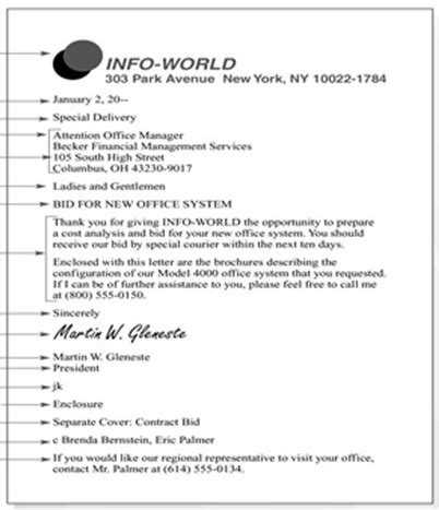 Sample Business Letter Enclosure Notation Sample Business Letter