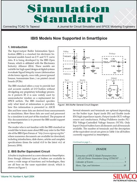 Ibis Models Now Supported In Smartspice Silvaco