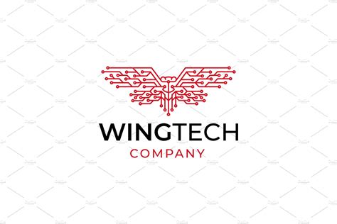 Insect Wing Tech Logo Branding And Logo Templates ~ Creative Market
