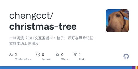 Github Chengcctchristmas Tree 一棵沉浸式 3d 交互圣诞树：粒子、彩灯与照片记忆，支持本地上传图片