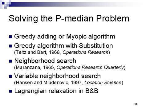 management science 461 lecture 4 b pmedian problems