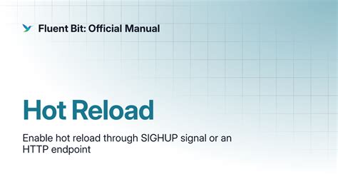 Hot Reload Fluent Bit Official Manual