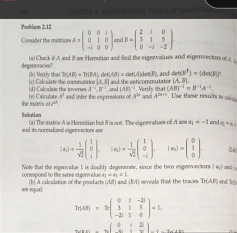 Solved How Are There Different Eigenvectors For The Same Chegg