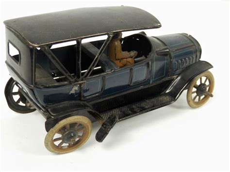 Antique Tin Touring Car Bavaria Lithograph Wind Up Toy 7 1 2 Inches