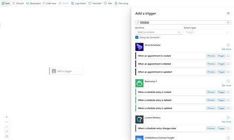 can t find the schedule trigger in logic apps microsoft qanda