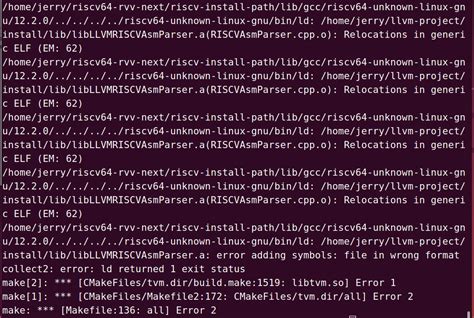 Tvm Build Error With Riscv Gnu Toolchain Questions Apache Tvm Discuss