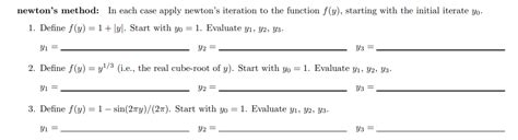solved newton s method in each case apply newton s