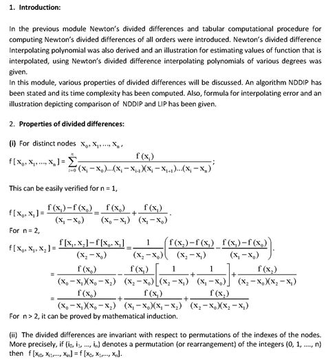 newton s divided difference interpolation 2 numerical methods