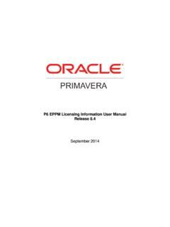 P EPPM Licensing Information User Manual Oracle P Eppm Licensing Information User Manual