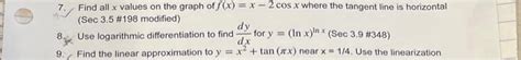 solved 7 find all x values on the graph of f x x−2cosx
