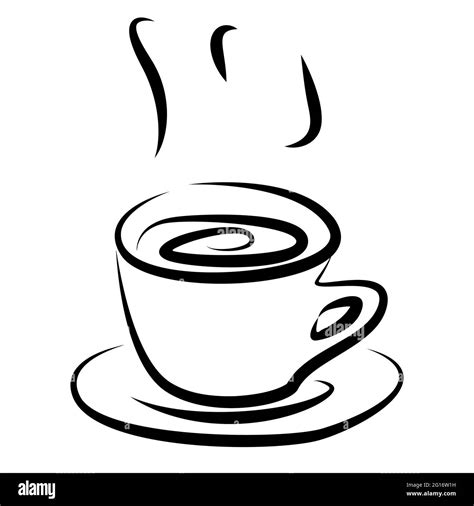 Coffee Cup Outline Drawing