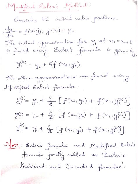 Modified Eulers Method Pdf