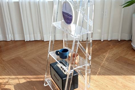 에이큐와이 3단 투명 아크릴선반 다용도 미니선반 사다리선반 미드센추리모던 위시버킷