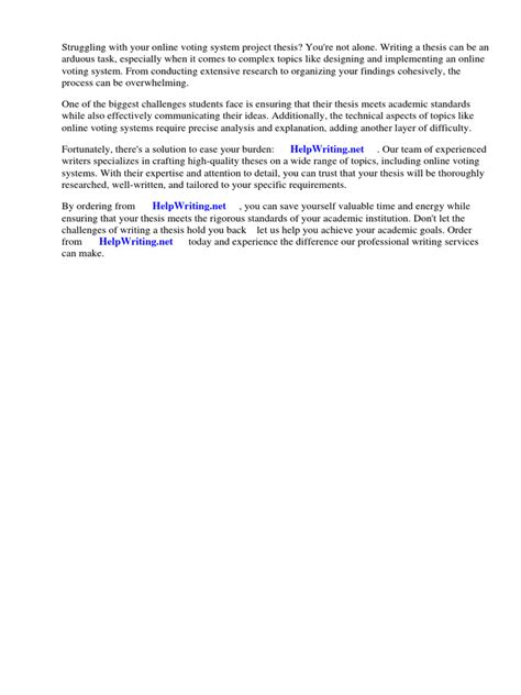 online voting system project thesis pdf