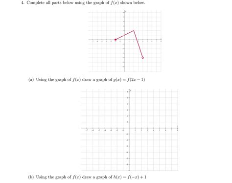 Solved A Using The Graph Of F X Draw A Graph Of G X F 2x