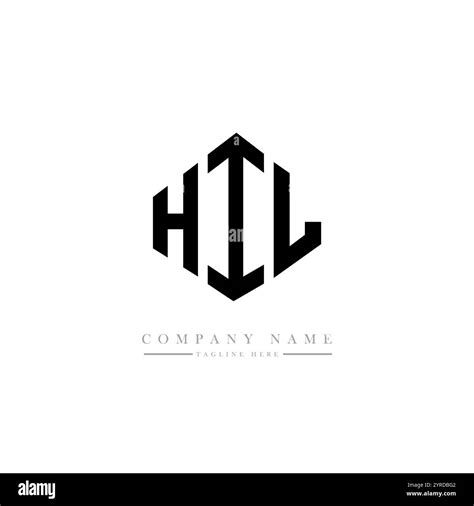 Hil Letter Logo Design With Polygon Shape Hil Polygon And Cube Shape