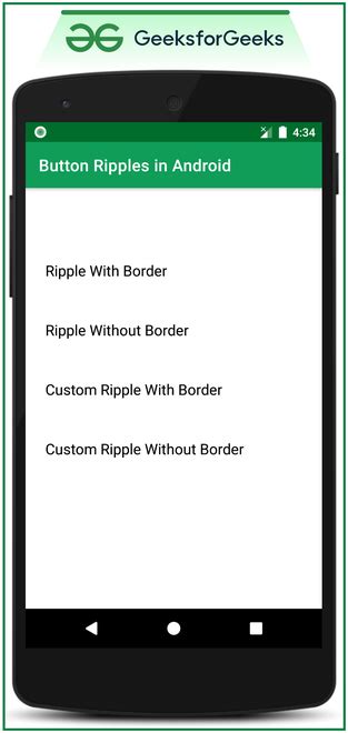 Ripple Effect On Android Button Geeksforgeeks