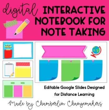 Interactive Digital Notebook Distance Learning For Google Classroom