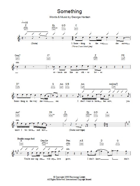 Something By The Beatles Sheet Music For Lead Sheet Fake Book At