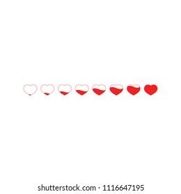Red Heart Line Progress Bar Loading Stock Vector Royalty Free Shutterstock