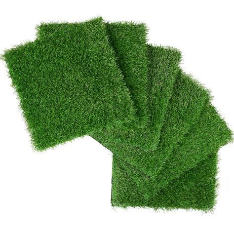 Xlx Turf Green Artificial Grass Square Mats 6 Pack 12x12 Fake Grass