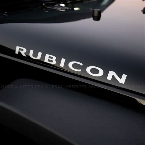 Rubicon Hood Vinyl Decal Set Fits Jeep Wrangler 2007 2016 Us Rallystripes