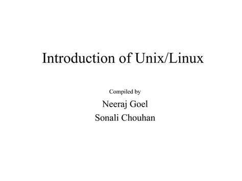 Ppt Introduction Of Unix Powerpoint Presentation Free Download Id356034