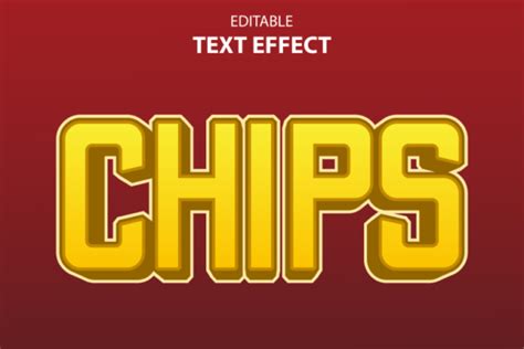 Editable Chips Text Effect With Red Graphic By Eric Kusuma Creative Fabrica