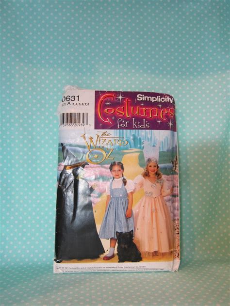 Simplicity 7801 Wizard Of Oz Costume Pattern For Dorothy Etsy
