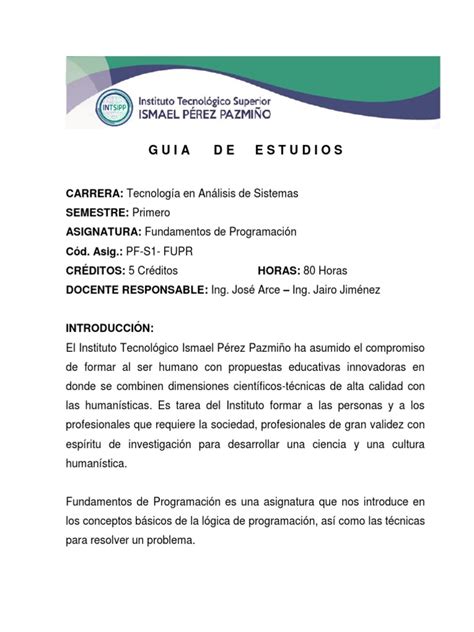 guia fundamentos programacion pdf pdf programación de computadoras