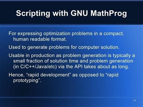 Applying Linear Optimization Using Glpk
