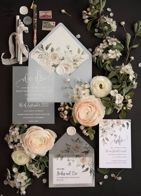 Pin By Margoandbees On Wedding Stationery Floral Wedding Invitations