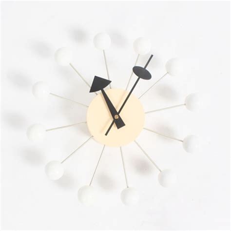 세련된 배경 Minimalis 원형 공 사탕 벽시계 크리 에이 티브 장식 시계 관람차 시계 흰색