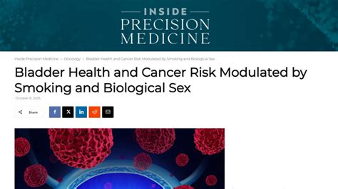 Inside Precision Medicine Bladder Health And Cancer Risk Modulated By