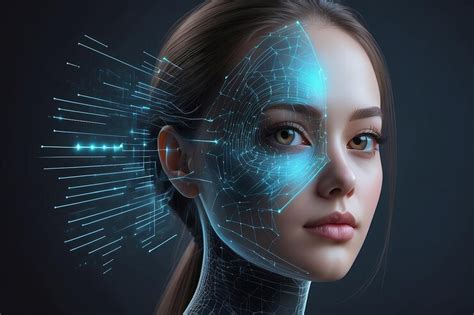3d Face Recognition Illustration With Check Mark Concept Of Facial