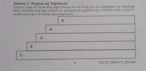 Gawain 1 Hagdan ng Tagumpay Panuto Tala sa | StudyX
