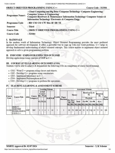 313304 Object Oriented Programming Using C 1 Pdf C Class