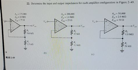 Solved 22 Determine The Input And Output Impedances For