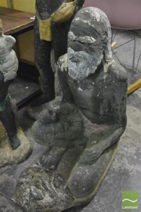 Lot Large Vintage Concrete Aboriginal Elder