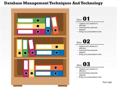 Database Management Techniques And Technology Flat Powerpoint Design