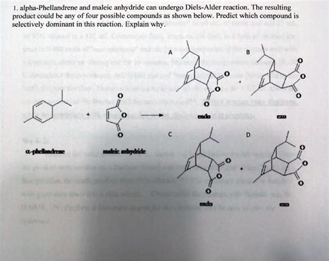 1 Alpha Phellandrene And Maleic Anhydride Can Undergo Diels Alder