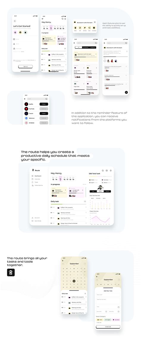 Route Ui Ux Planner App Behance