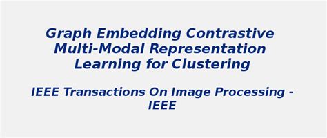 Multi Modal Representation Learning For Clustering S Logix