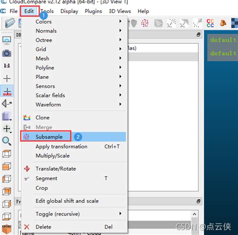 Cloudcompare——基于八叉树的点云下采样cloudcompare Octree下采样 Csdn博客