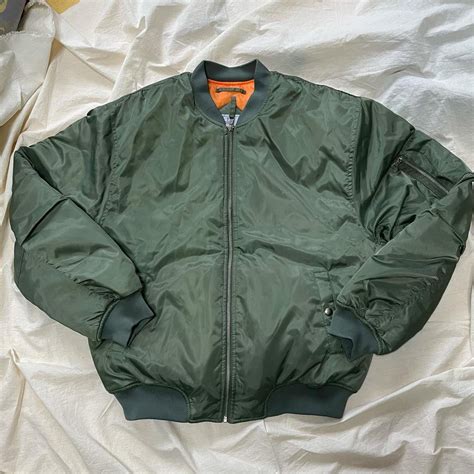 빈티지 베이직 카키 오버핏항공점퍼 마원ma 1 블루종 헬로마켓