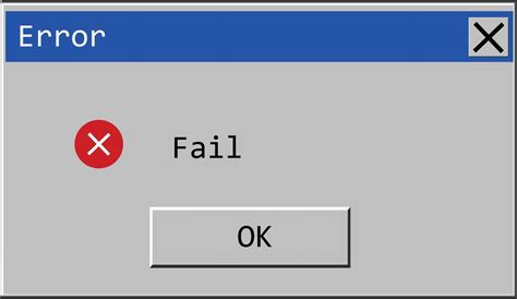 Classic Window Alert Dialog Box Of System Error Warning Pop Up Window Classic System Error